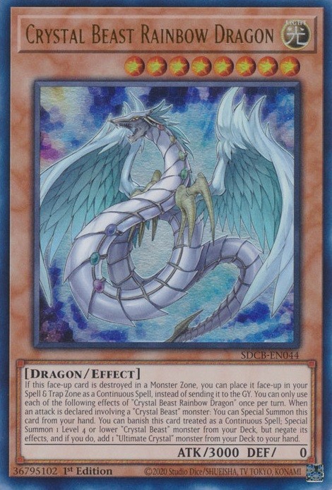 Crystal Beast Rainbow Dragon (SDCB-EN044) - 1st Edition